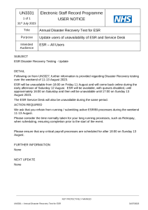 Browse Content - ESR Hub - NHS Electronic Staff Record